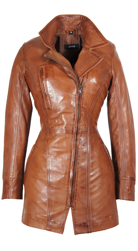 Leather Palace half lange leren jas.